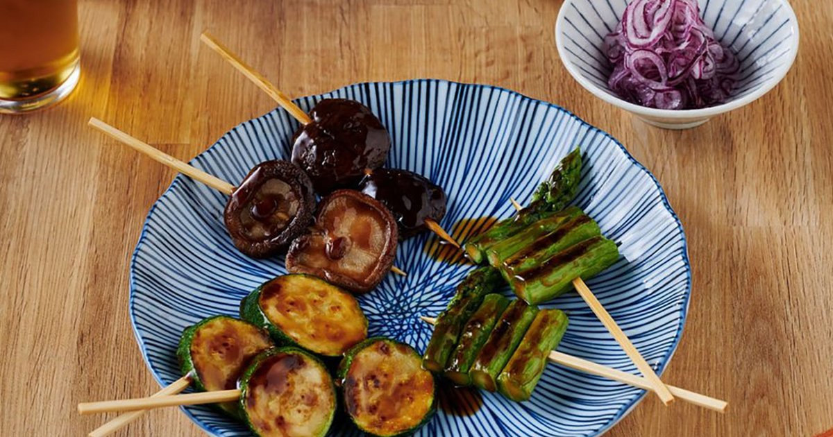 Easy Japanese Vegetable Skewers Recipe (Vegetable Yakitori) | Recipe ...