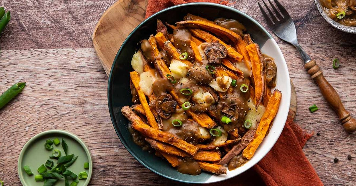 Sweet potato poutine | Recipe | Kikkoman