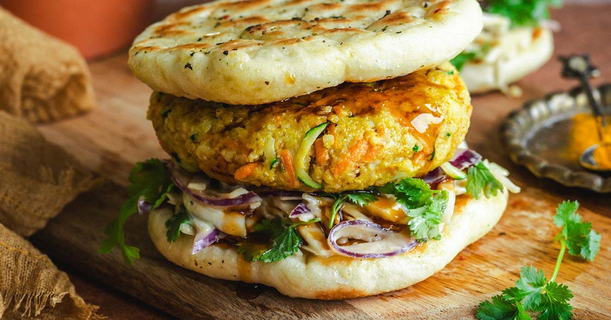 Exotic Indian veggie burger | Kikkoman