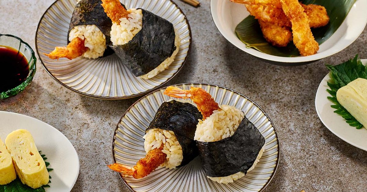 Deep-fried prawn onigiri with soy & mirin | Recipe | Kikkoman