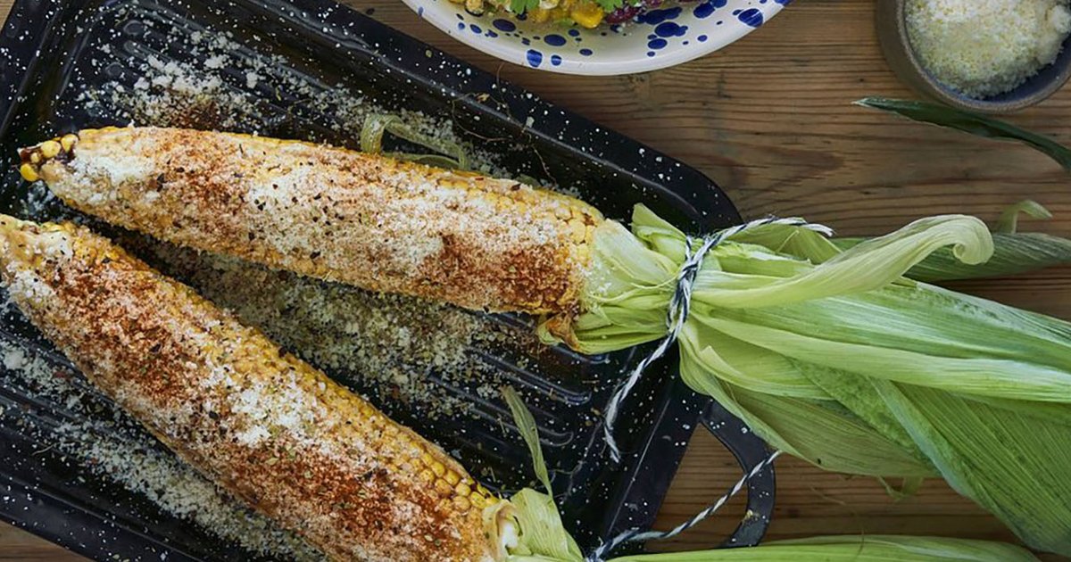 Spiced grilled corn on the cob / Elotes | Recipe | Kikkoman