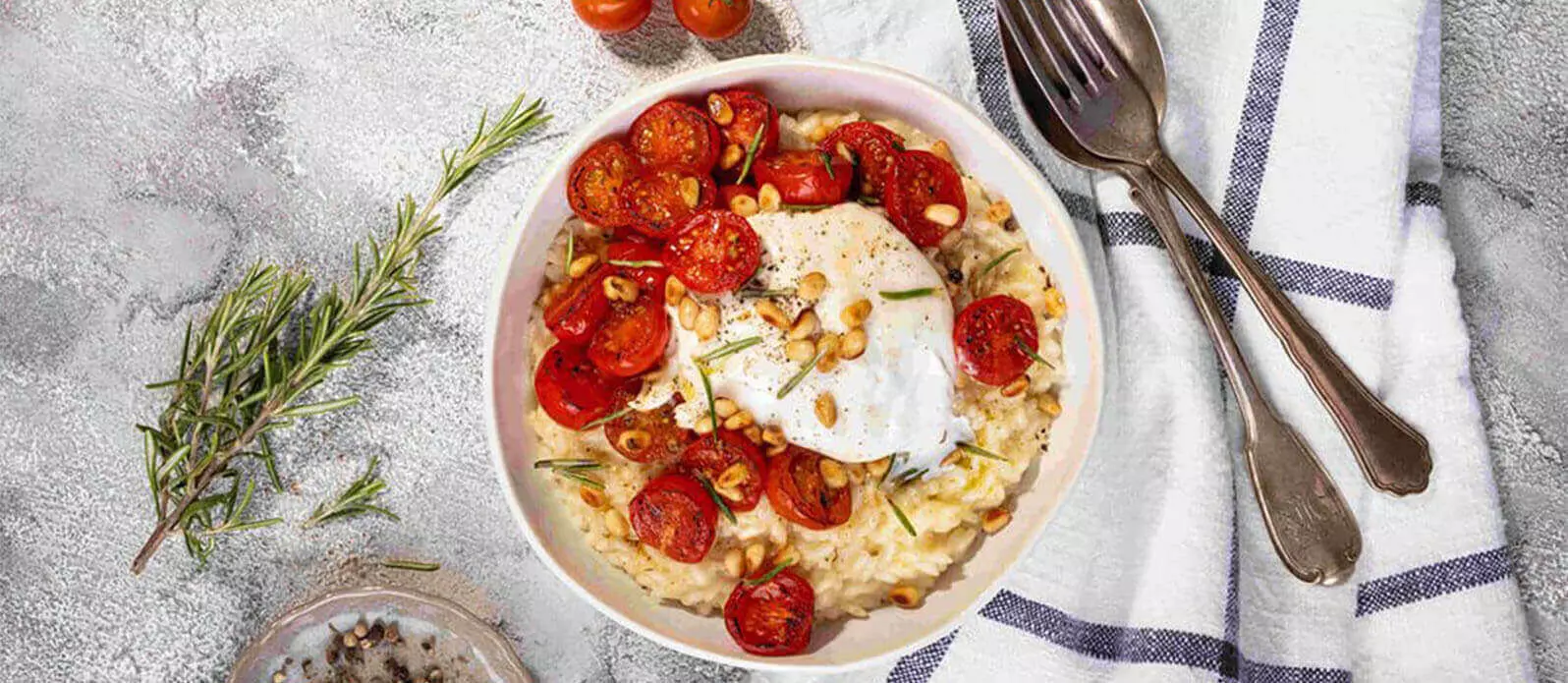 Tomato Risotto with burrata | Kikkoman