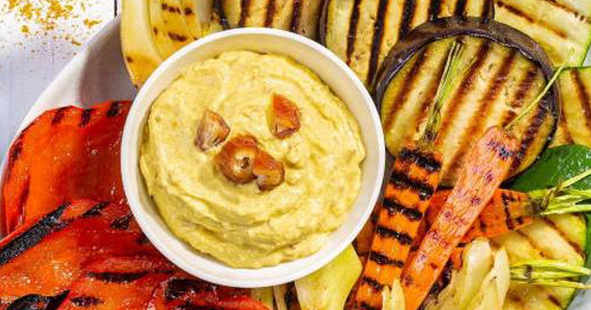 Curried date dip with barbecued vegetables | Recipe | Kikkoman