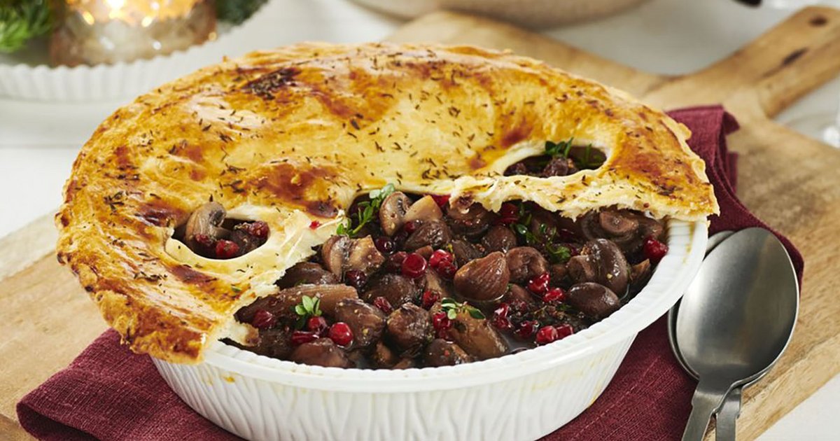 Christmas Chestnut & Mushroom Pie | Kikkoman