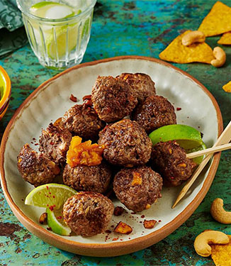 Tex-Mex meatballs with apricot chilli chutney | Recipe | Kikkoman