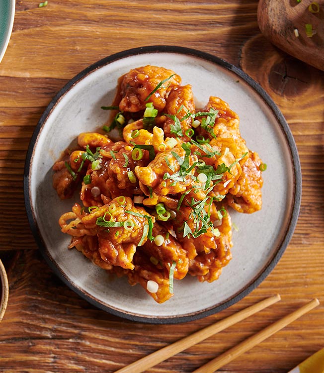 Crispy clams buffalo style with ponzu and chilli glaze | Recipe | Kikkoman