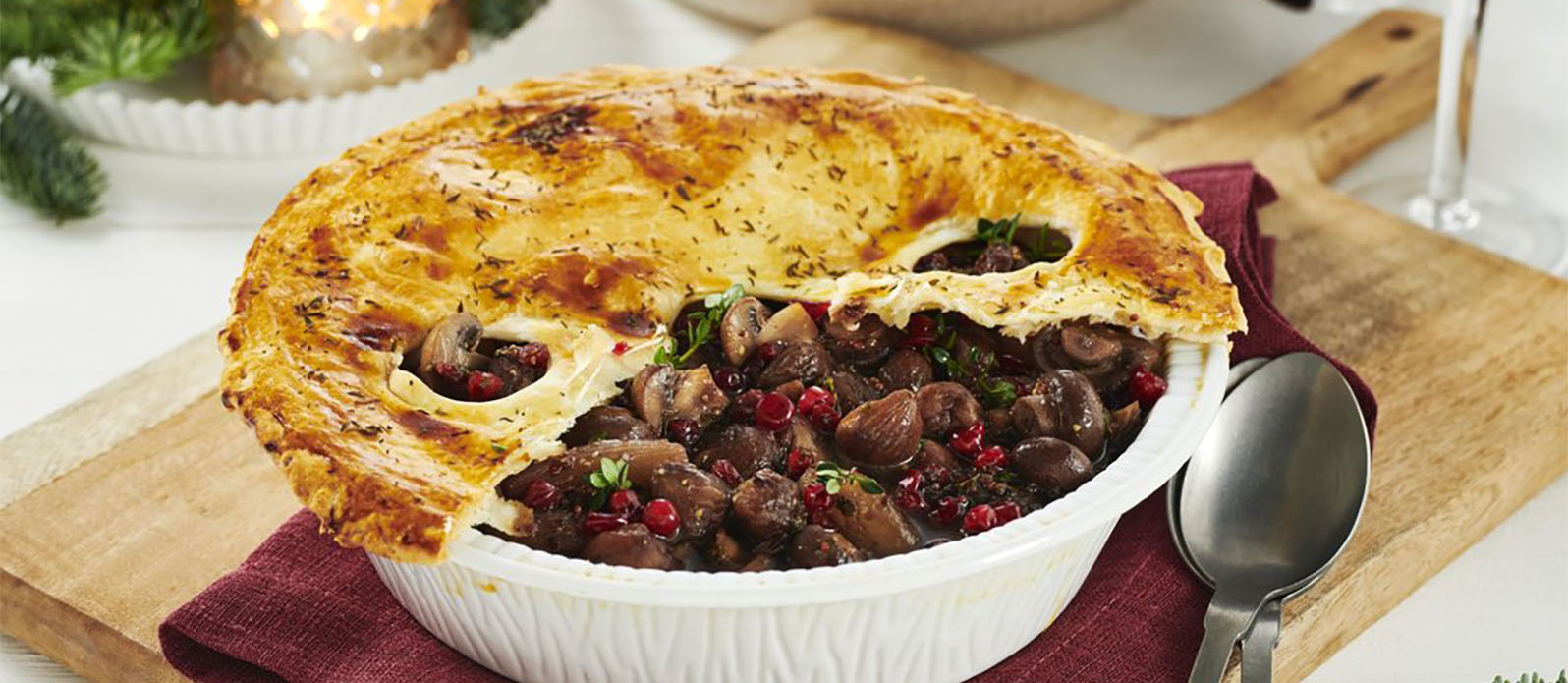 Christmas Chestnut & Mushroom Pie | Recipe | Kikkoman