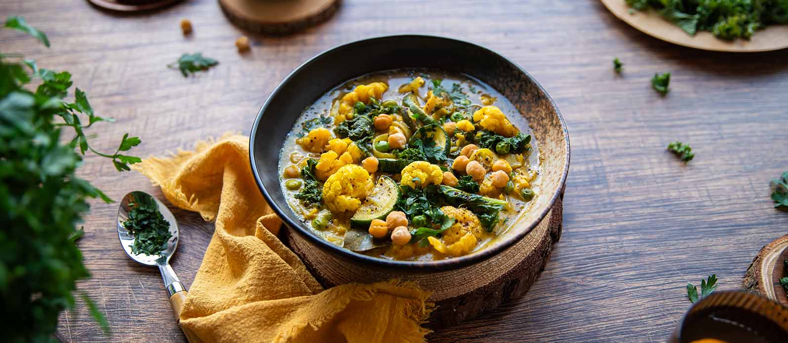 Kale and chickpea chowder | Recipe | Kikkoman