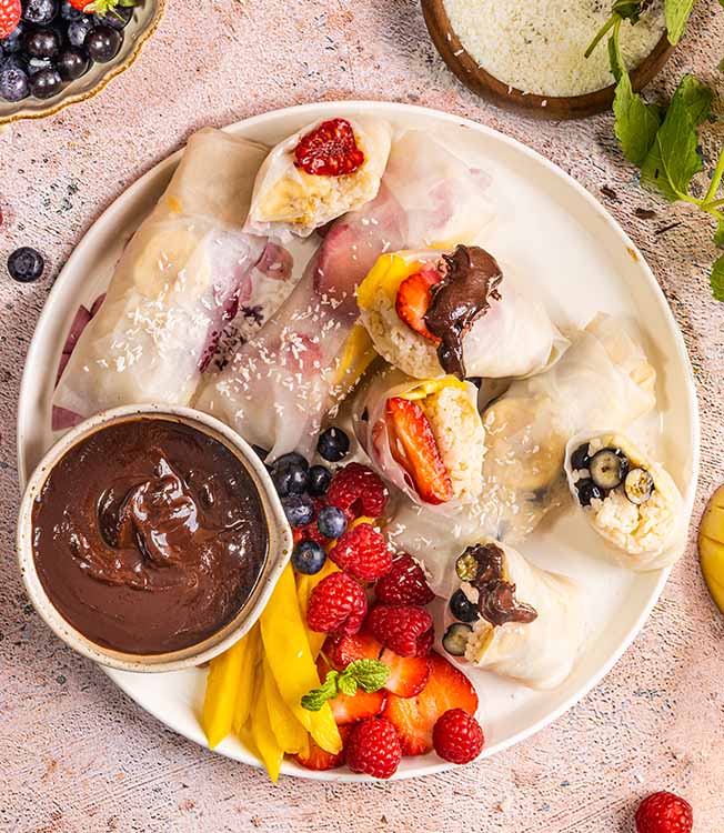 Fruit-filled summer rolls | Recipe | Kikkoman