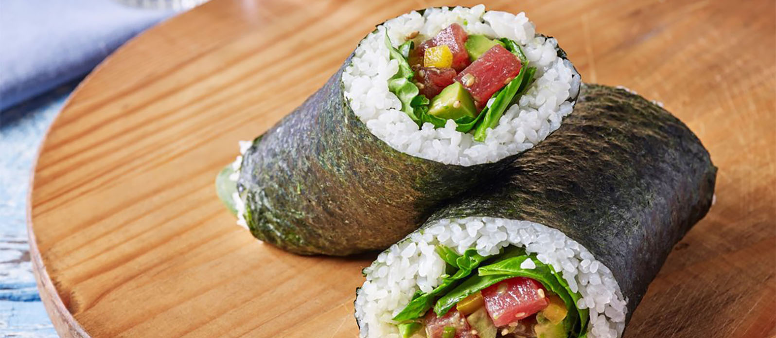 Tuna poke Rice Roll | Recipe | Kikkoman
