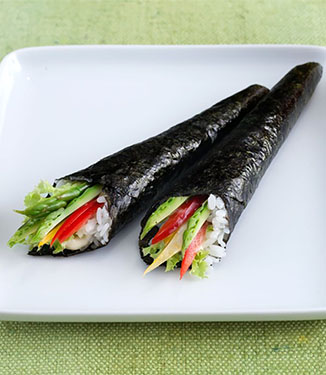Vegetarian Japanese Temaki Sushi Recipe | Recipe | Kikkoman