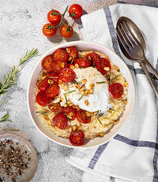 Tomato Risotto with burrata | Recipe | Kikkoman