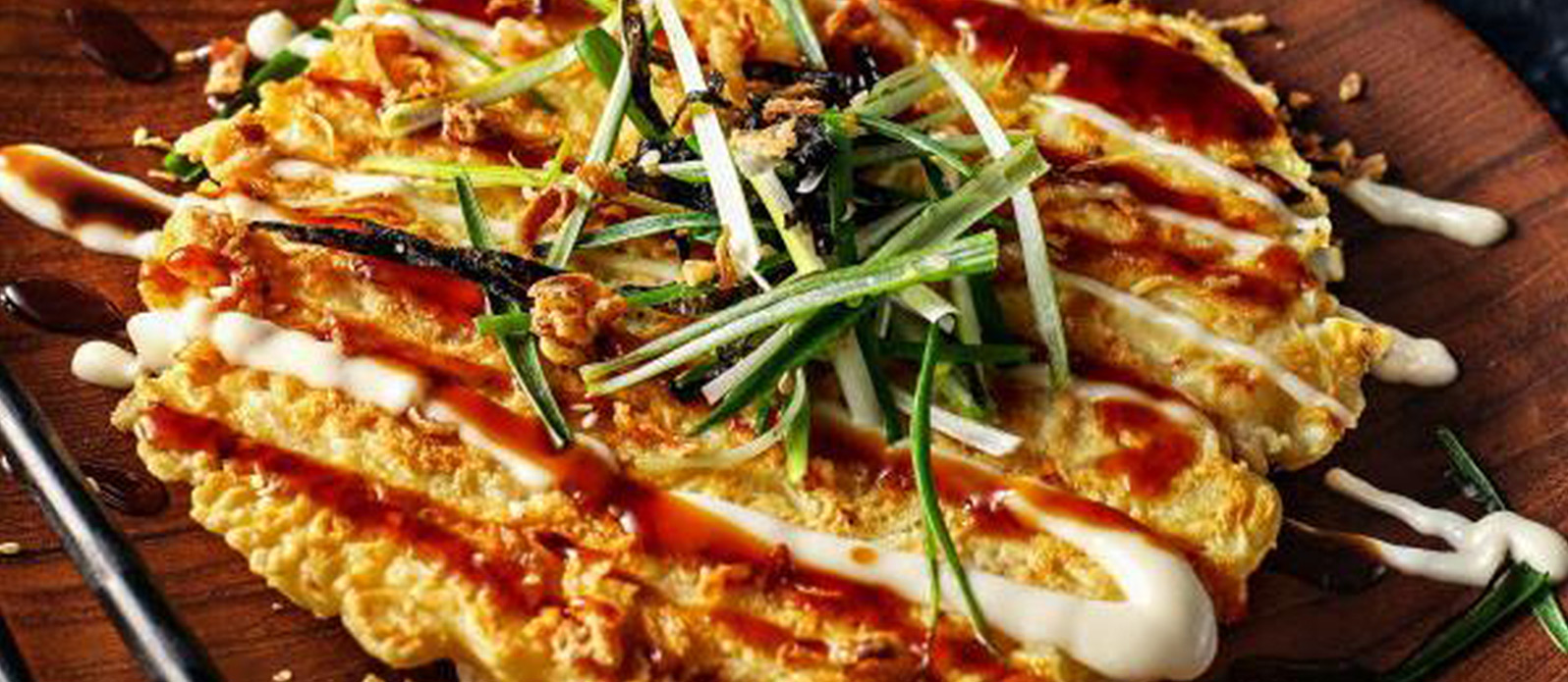 Japanese Okonomiyaki Cabbage Pancake with Teriyaki Garlic Sauce Recipe ...